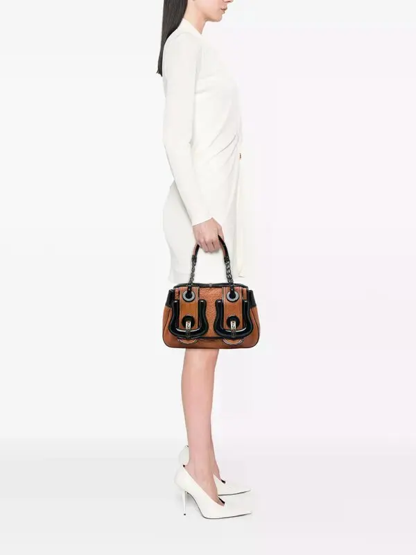Fendi Medium Leather B Bag Top Handle Bag