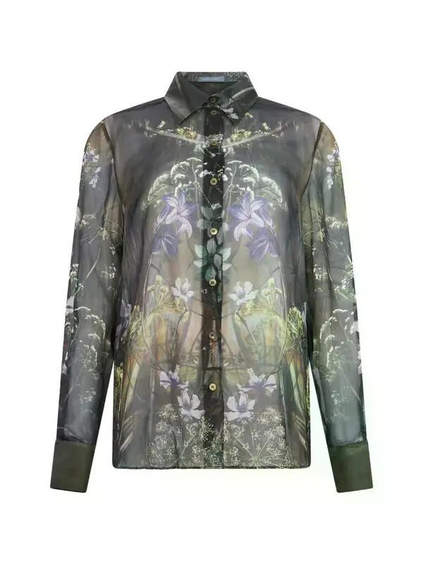Alberta Ferretti Floral-print Silk Shirt