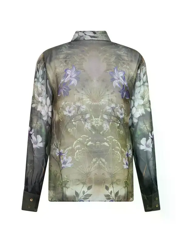 Alberta Ferretti Floral-print Silk Shirt