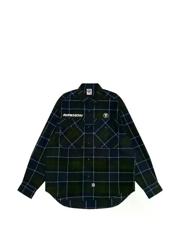 AAPE BY *A BATHING APE Aapenow Plaid Shirt - Blue