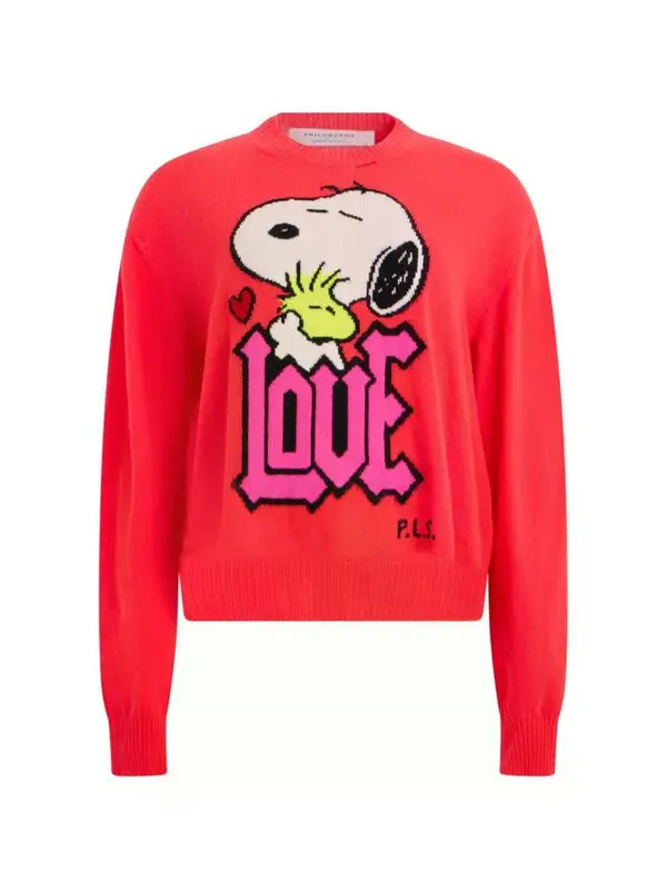 Philosophy Di Lorenzo Serafini Snoopy Intarsia Knit Sweater