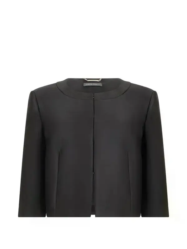 Alberta Ferretti Cropped Round Neck Jacket