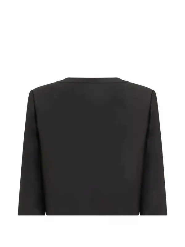 Alberta Ferretti Cropped Round Neck Jacket