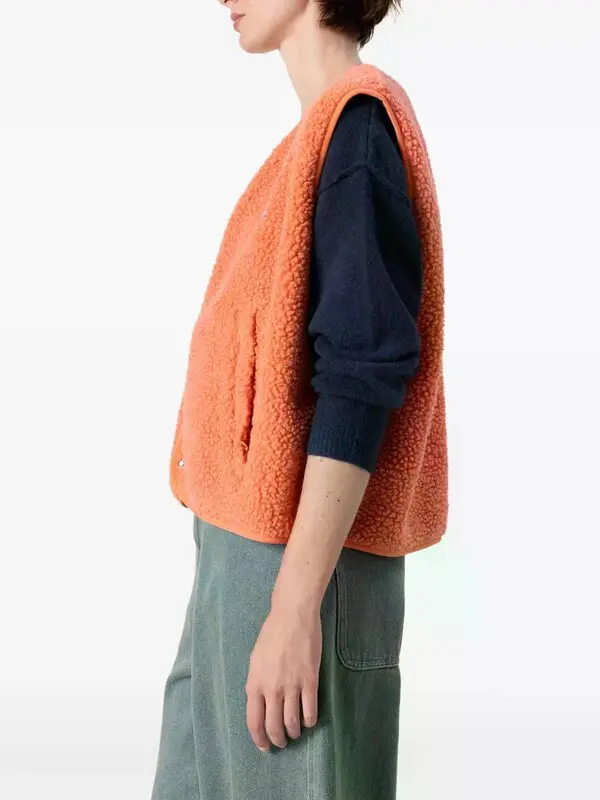 American Vintage Sleeveless Shearling-effect Jacket
