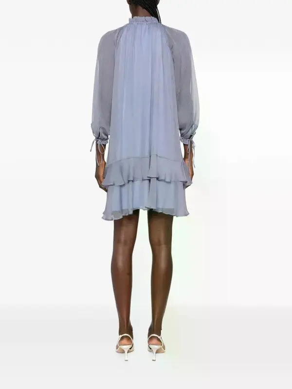 I BLUES Ruffled Tiered Mini Dress