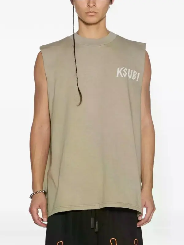 Ksubi Embroidered Tiger Motif Sleeveless Vest