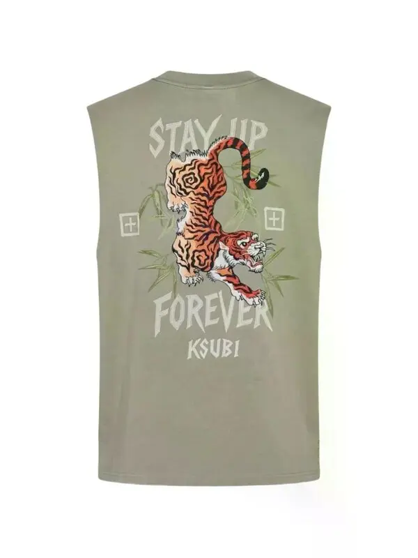 Ksubi Embroidered Tiger Motif Sleeveless Vest