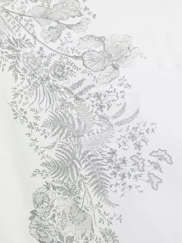 Carine Gilson Silk Satin Floral Print Kaftan