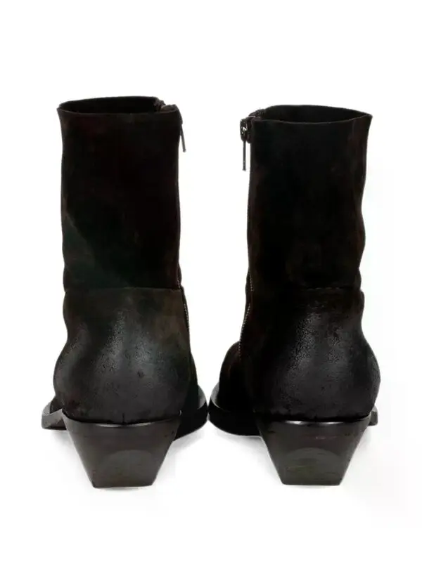 Elena Iachi Distressed-effect Pointed-toe Boots