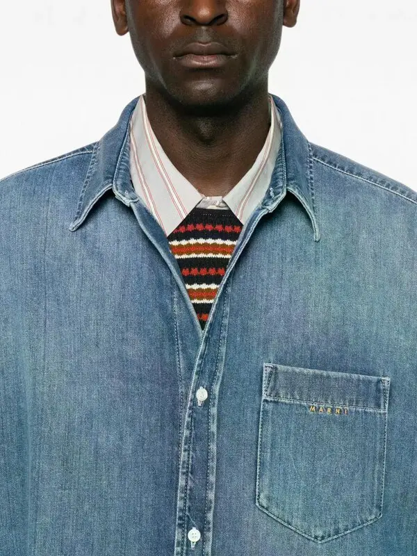 Marni Logo-embroidered Chest-pocket Shirt Jacket