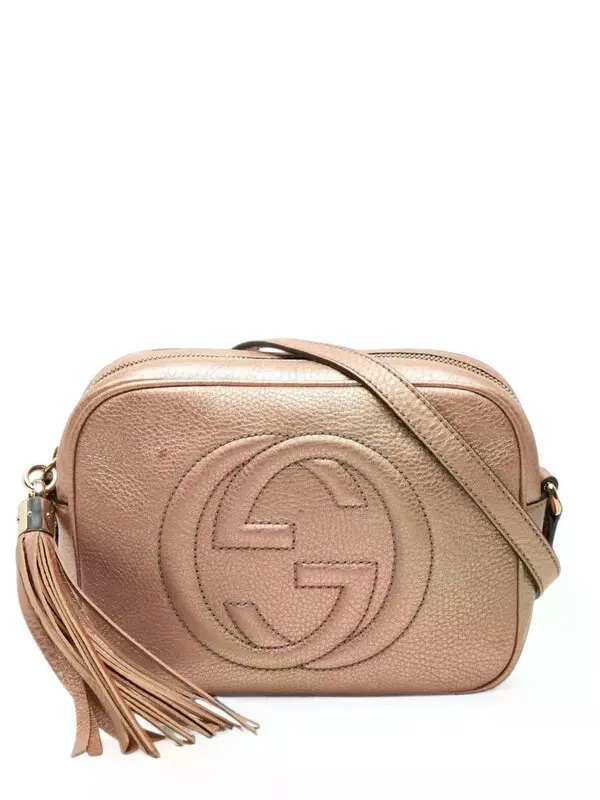 Gucci 2000-2015 Metallic Calfskin Soho Disco Crossbody Bag - Pink