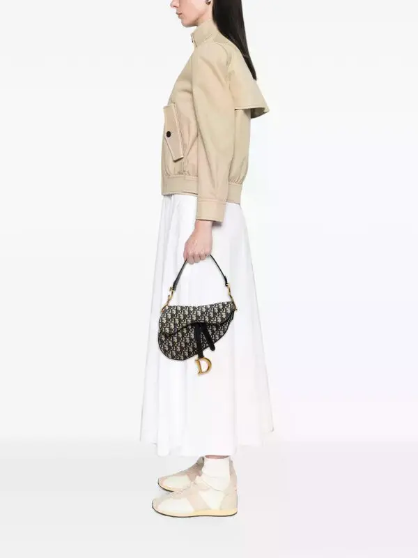 Dior 2018 Oblique Canvas Saddle Bag Shoulder Bag