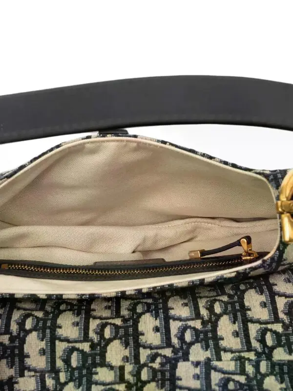 Dior 2018 Oblique Canvas Saddle Bag Shoulder Bag