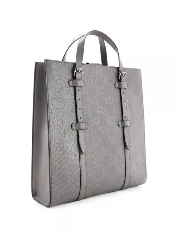 Gucci Gg Embossed Perforated Leather Medium Tote Bag