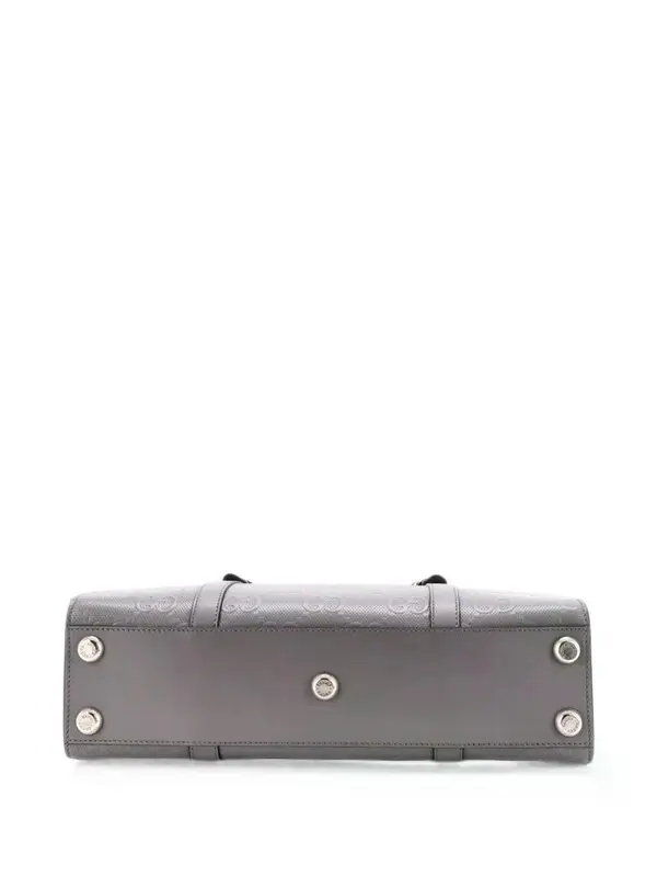 Gucci Gg Embossed Perforated Leather Medium Tote Bag