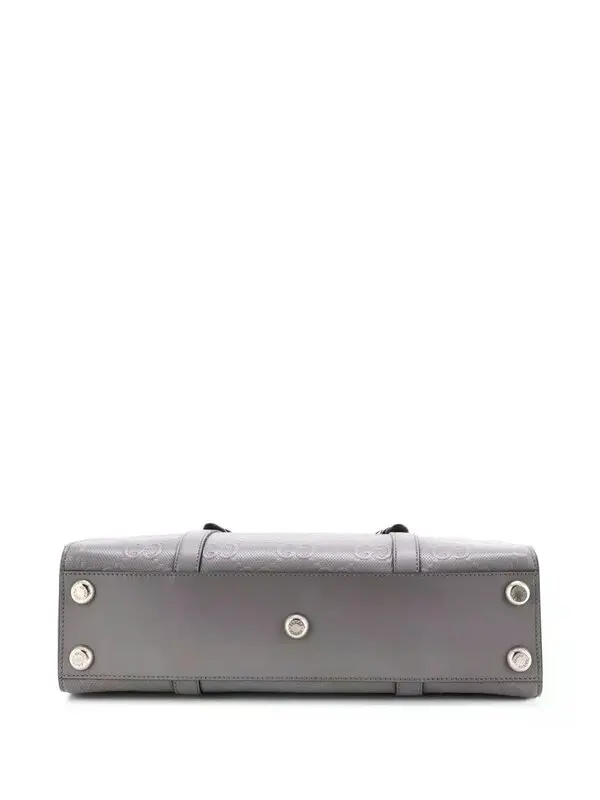 Gucci Gg Embossed Perforated Leather Medium Tote Bag