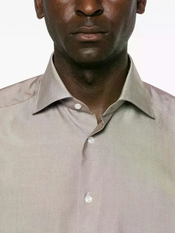 Zegna Long-sleeve Button-up Shirt - Neutrals