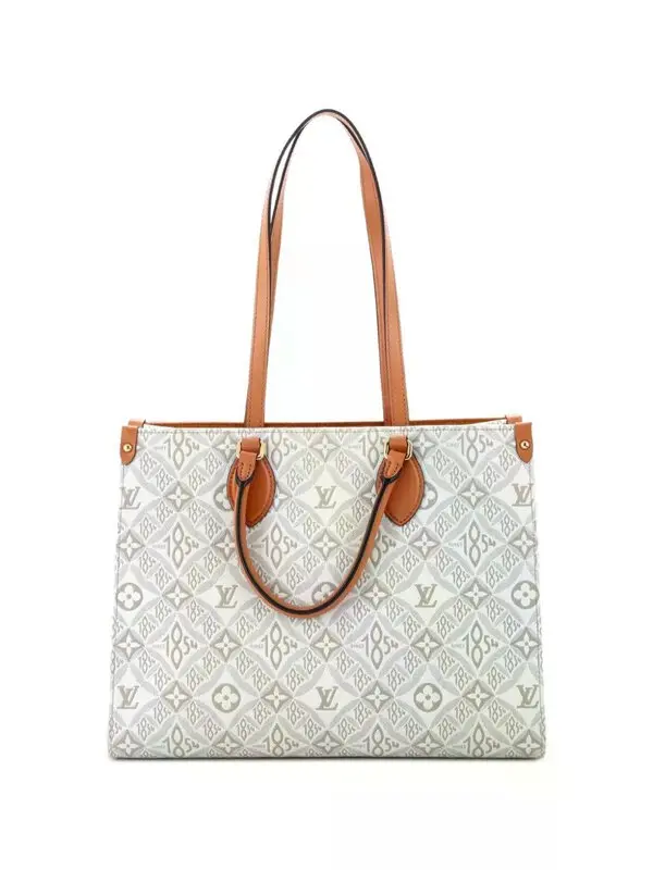 LOUIS VUITTON Onthego Limited Edition Monogram Jacquard Mm Tote Bag - Neutrals