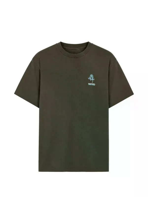 PERCIVAL Flower-embroidered Cotton T-shirt