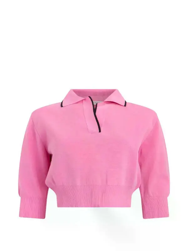 Philosophy Di Lorenzo Serafini Cropped Polo-collar Sweater