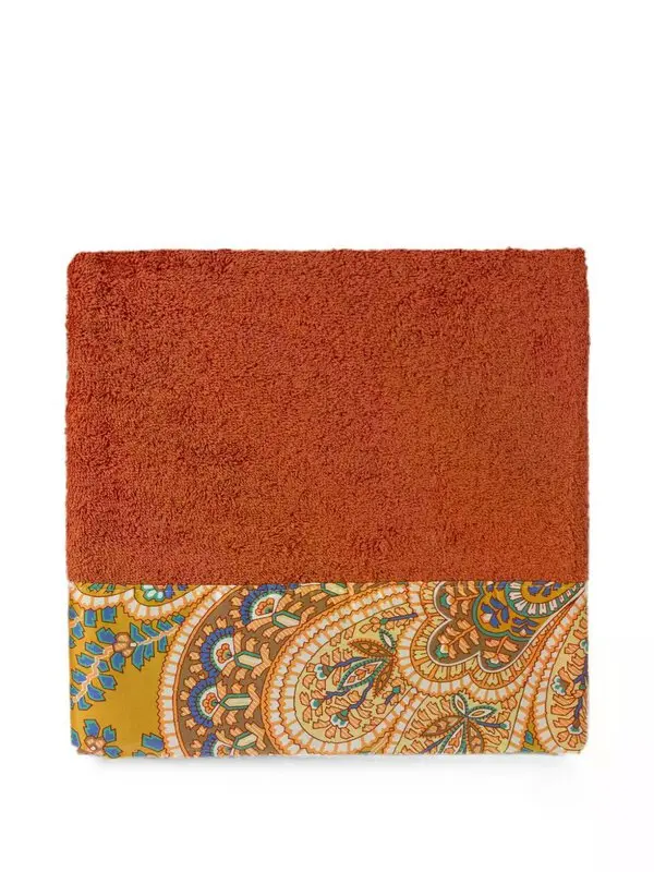 Etro Paisley-print Terry-cloth Towels - Orange