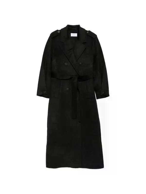 THE DYNAMIS STUDIO Double-breasted Belted Coat - Grey