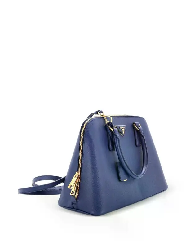 Prada Saffiano Leather Medium Satchel - Blue