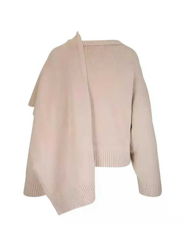 Altuzarra Palmer Asymmetric Draped Sweater - Neutrals