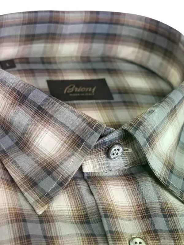Brioni Check-pattern Long-sleeve Shirt