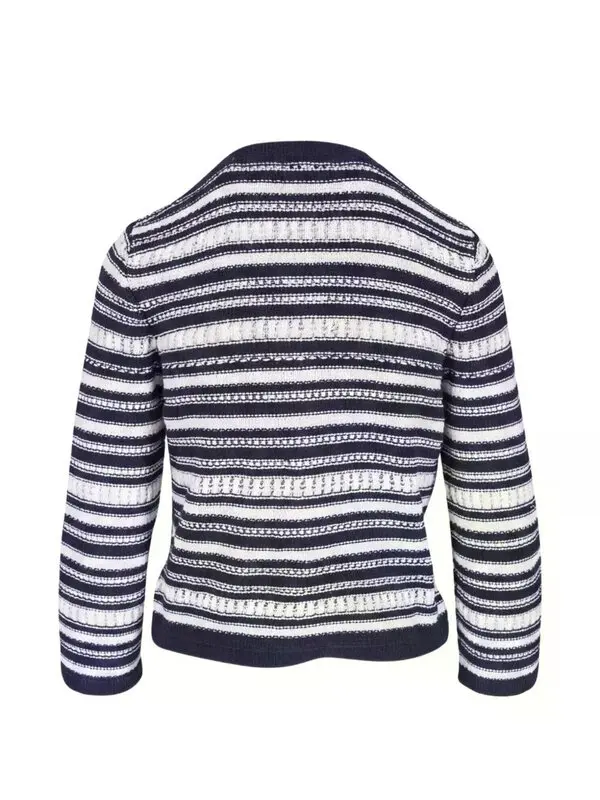 Veronica Beard Bellingham Striped Button-up Cardigan