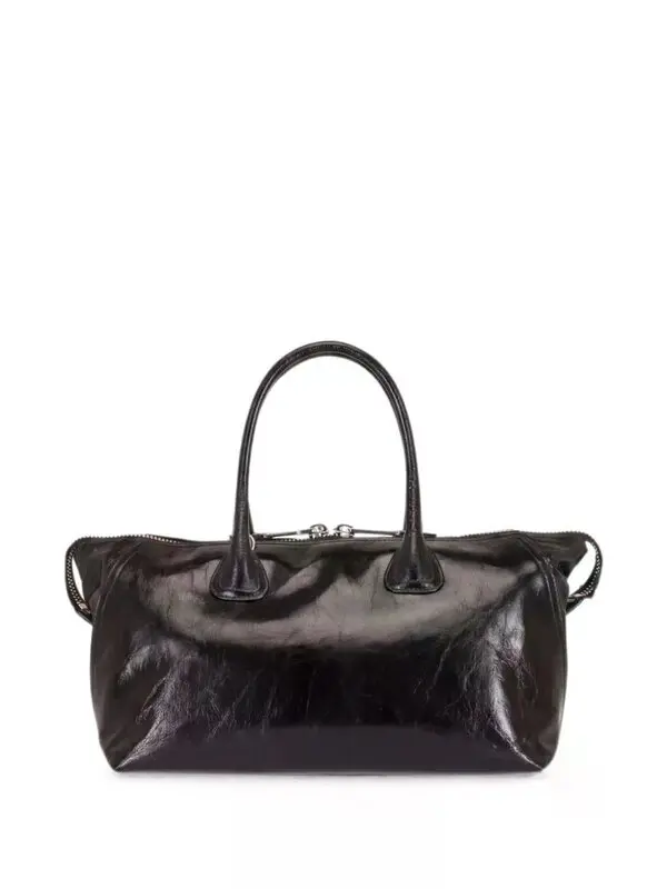 Miu Miu Logo-embossed Leather Tote Bag
