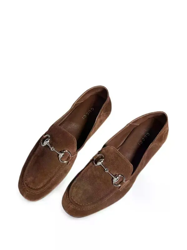 Gucci Jordaan Horsebit Suede Loafers