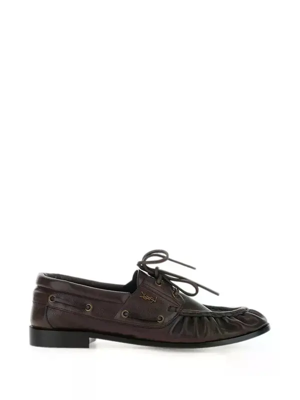 Saint Laurent Le Loafers Bateau In Smooth Leather