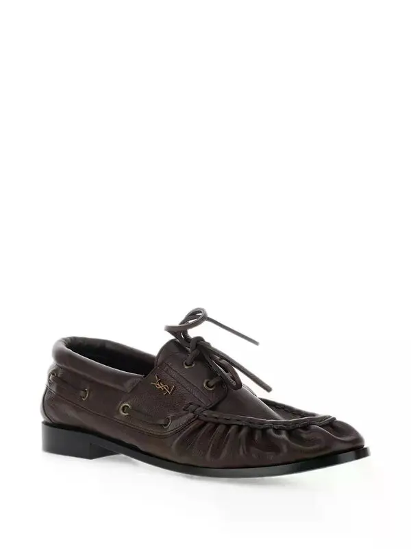 Saint Laurent Le Loafers Bateau In Smooth Leather