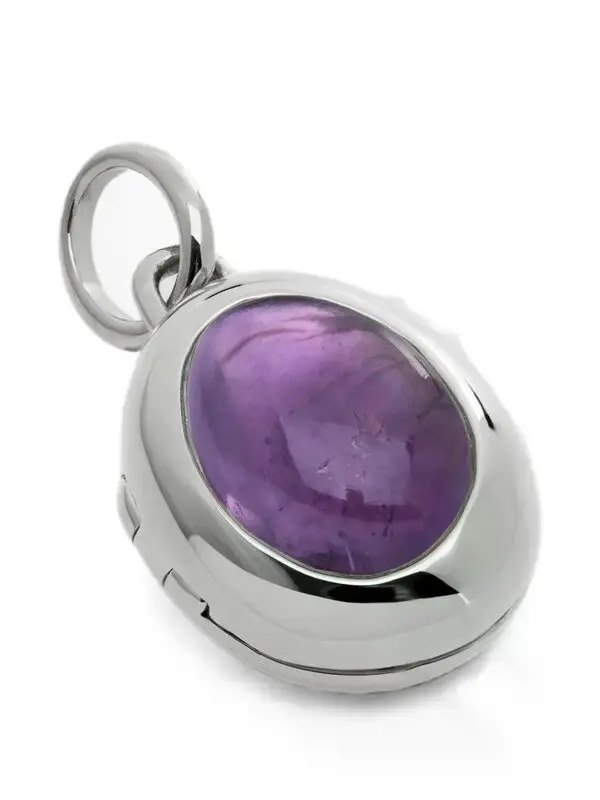 Monica Vinader February Birthstone Necklace With Amethyst - Silver