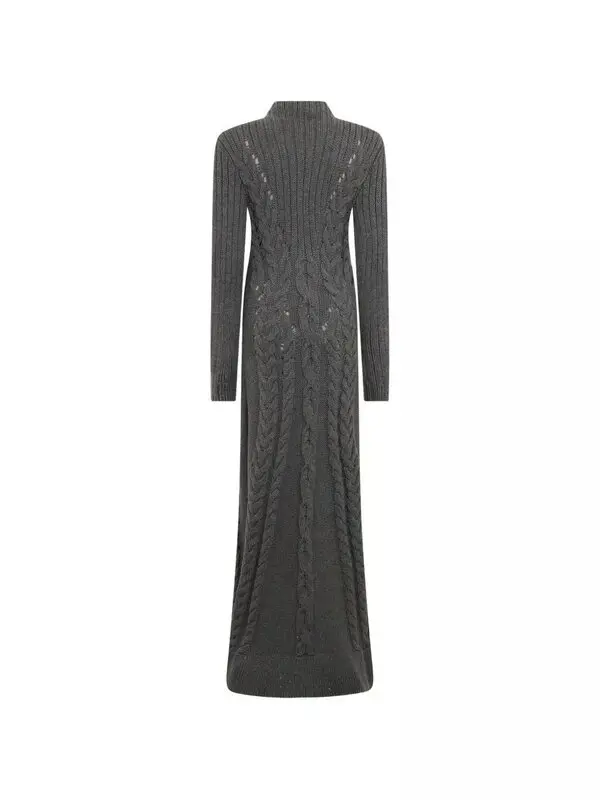 Alberta Ferretti Cable-knit Maxi Dress