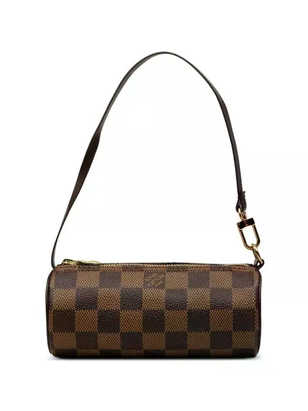LOUIS VUITTON 1990-2020 Damier Ebene Papillon Pochette Handbag - Brown