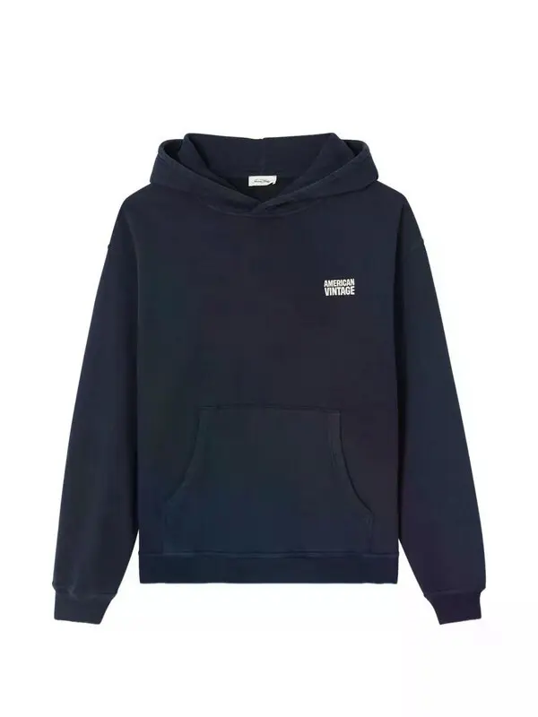 American Vintage Logo Print Hoodie