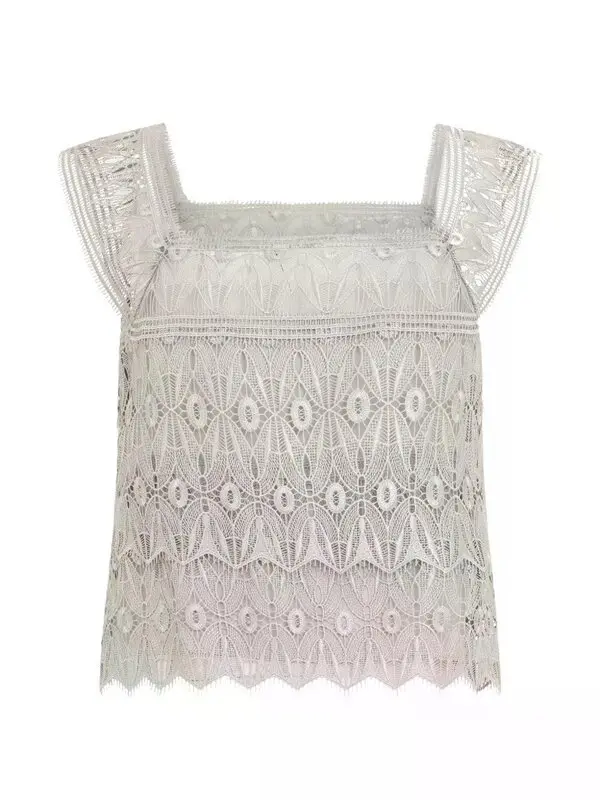 Alberta Ferretti Lace Layered Blouse