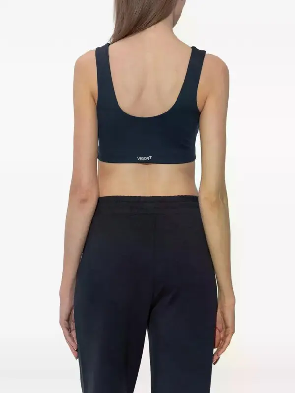 EA7 Logo Print Cropped Top