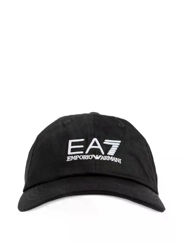 EA7 Logo-embroidered Baseball Cap - Black