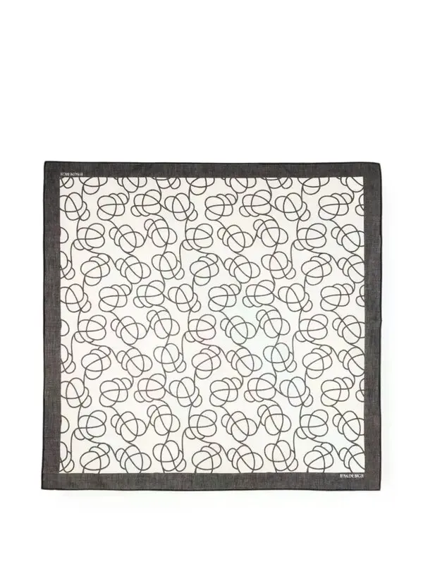 BY MALENE BIRGER Omma Graphic-print Cotton Scarf - White