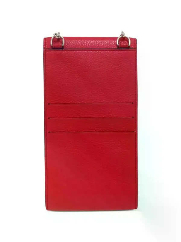 JIMMY CHOO Leather Madeline Phone Case Crossbody Bag - Red