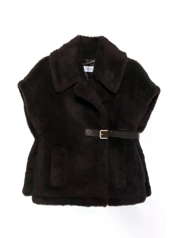 Max Mara Belted Faux Fur Gilet