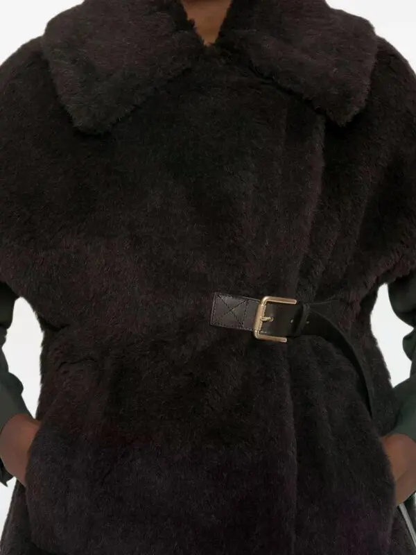 Max Mara Belted Faux Fur Gilet