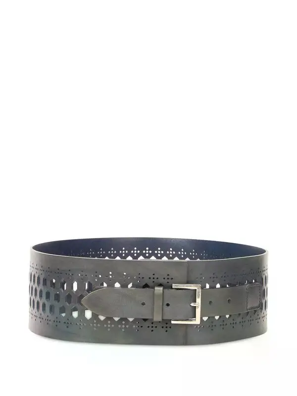 Alberta Ferretti Geometric Cut-out Belt - Grey