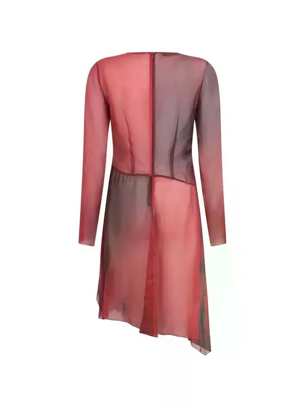 Alberta Ferretti Asymmetrical Floral Print Mini Dress