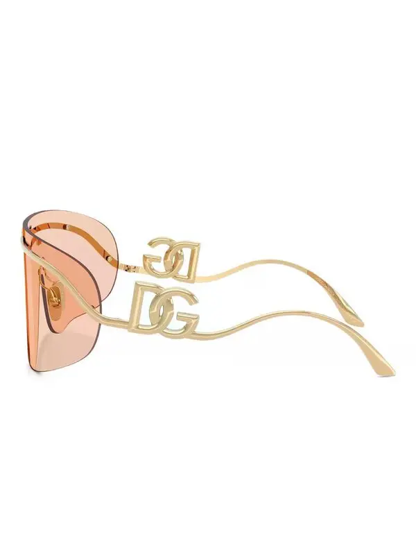 Dolce & Gabbana Logo Plaque Shield Sunglasses
