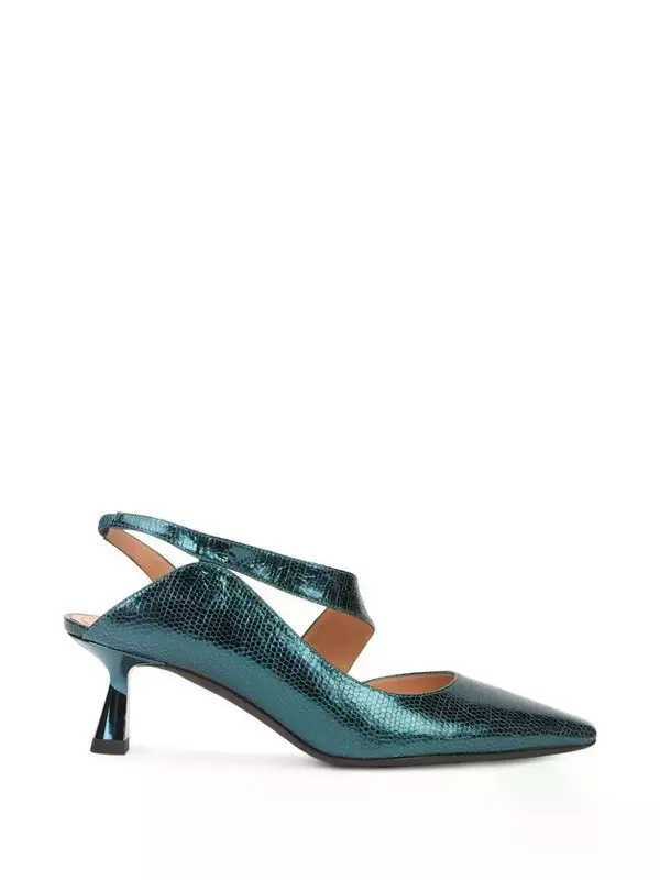 Alberta Ferretti Snakeskin-effect Slingback Pumps - Blue