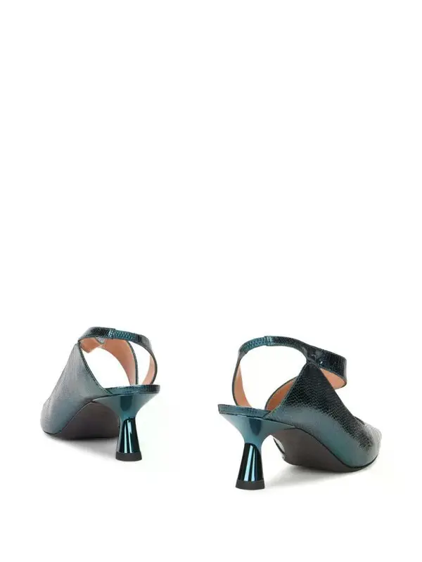 Alberta Ferretti Snakeskin-effect Slingback Pumps